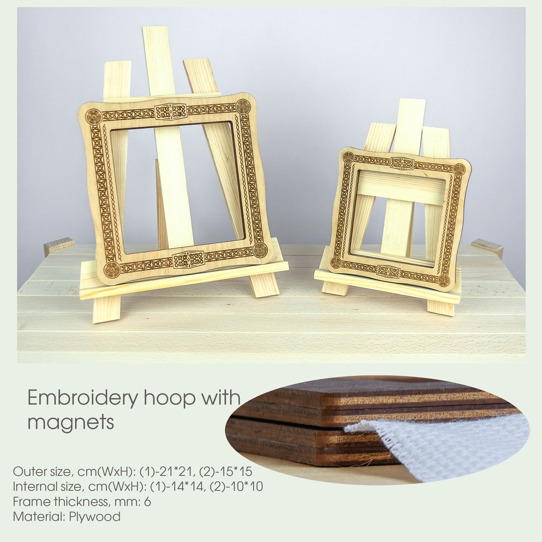 Custom Magnetic Wooden Embroidery Hoop, Cross Stitch Frame, Three ...