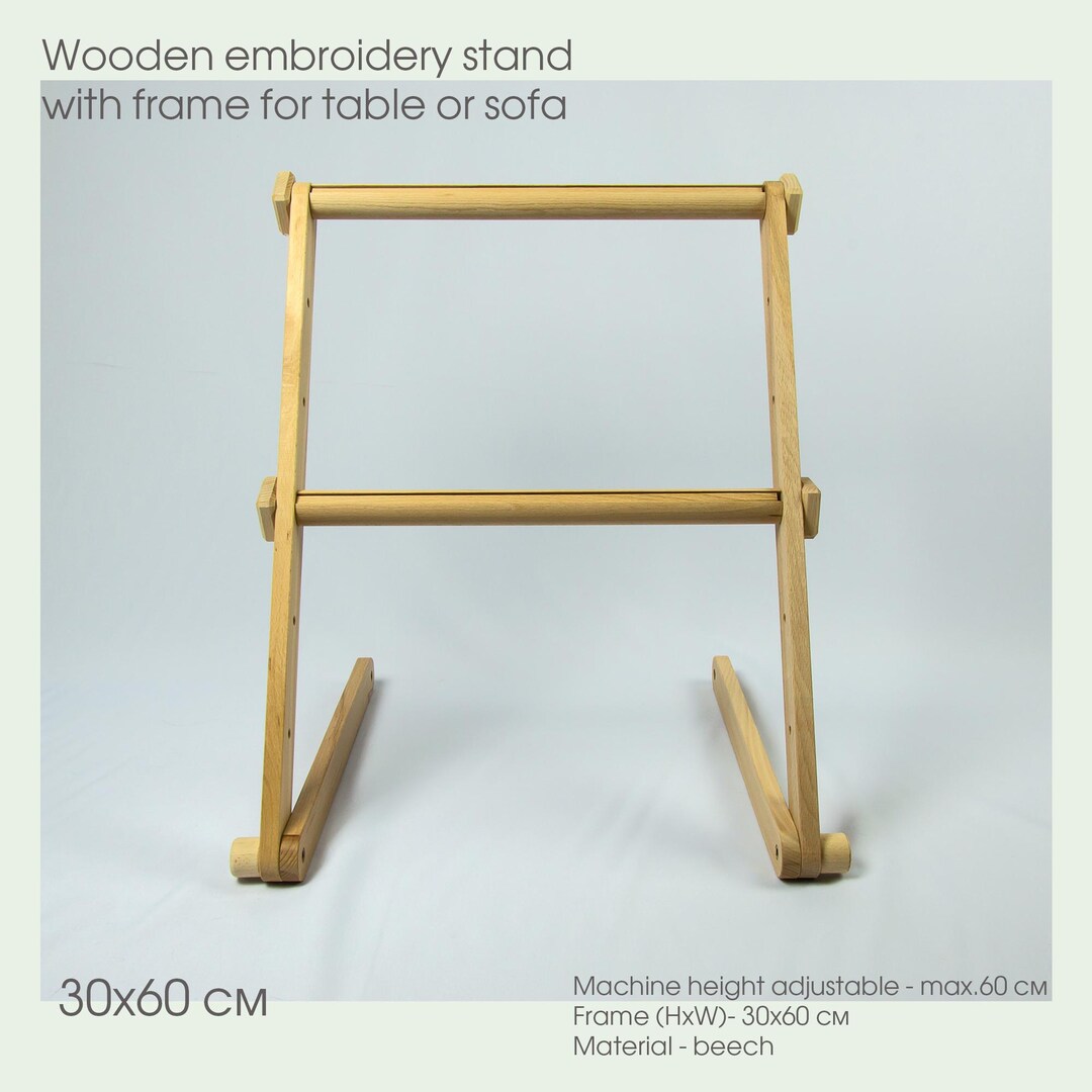 Embroidery Tambour Frame Stand, Wooden Frame Hoop for Embroidery, Cross ...