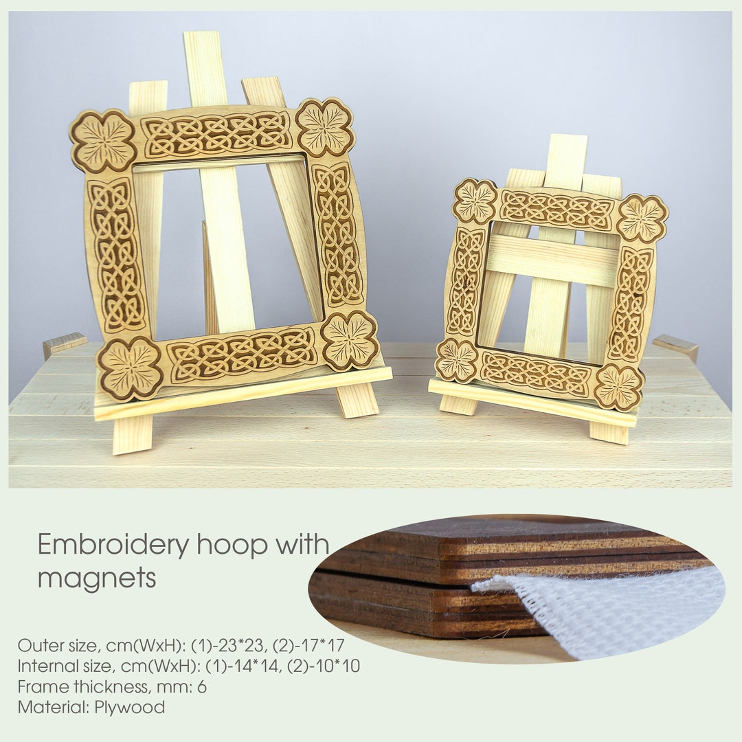 Wooden Embroidery Frame on Magnets, Cross Stitch Display Frame, Celtic ...