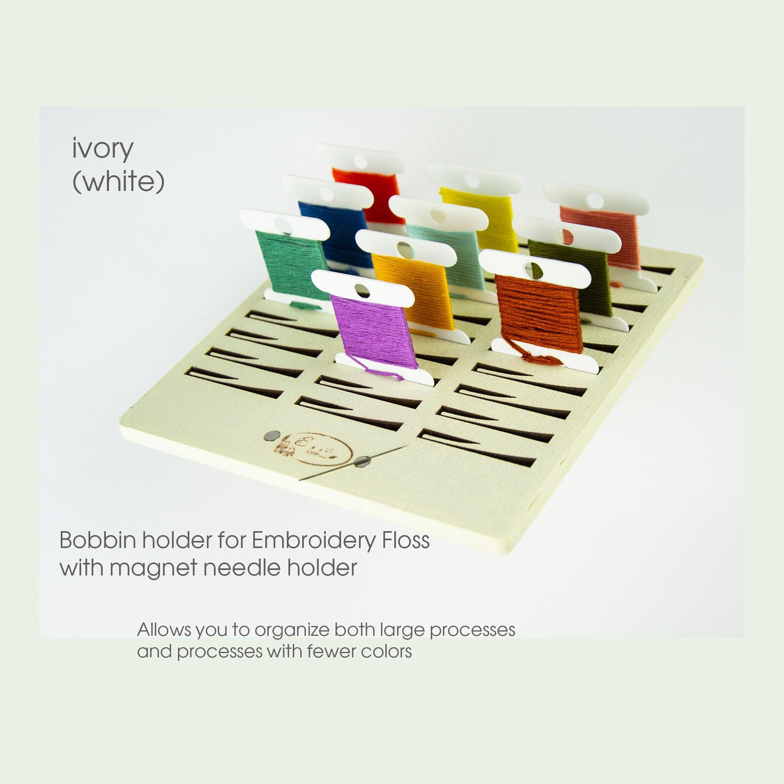 Bobbin Holder for Embroidery Floss With Magnetic Needle Keeper, 30 ...