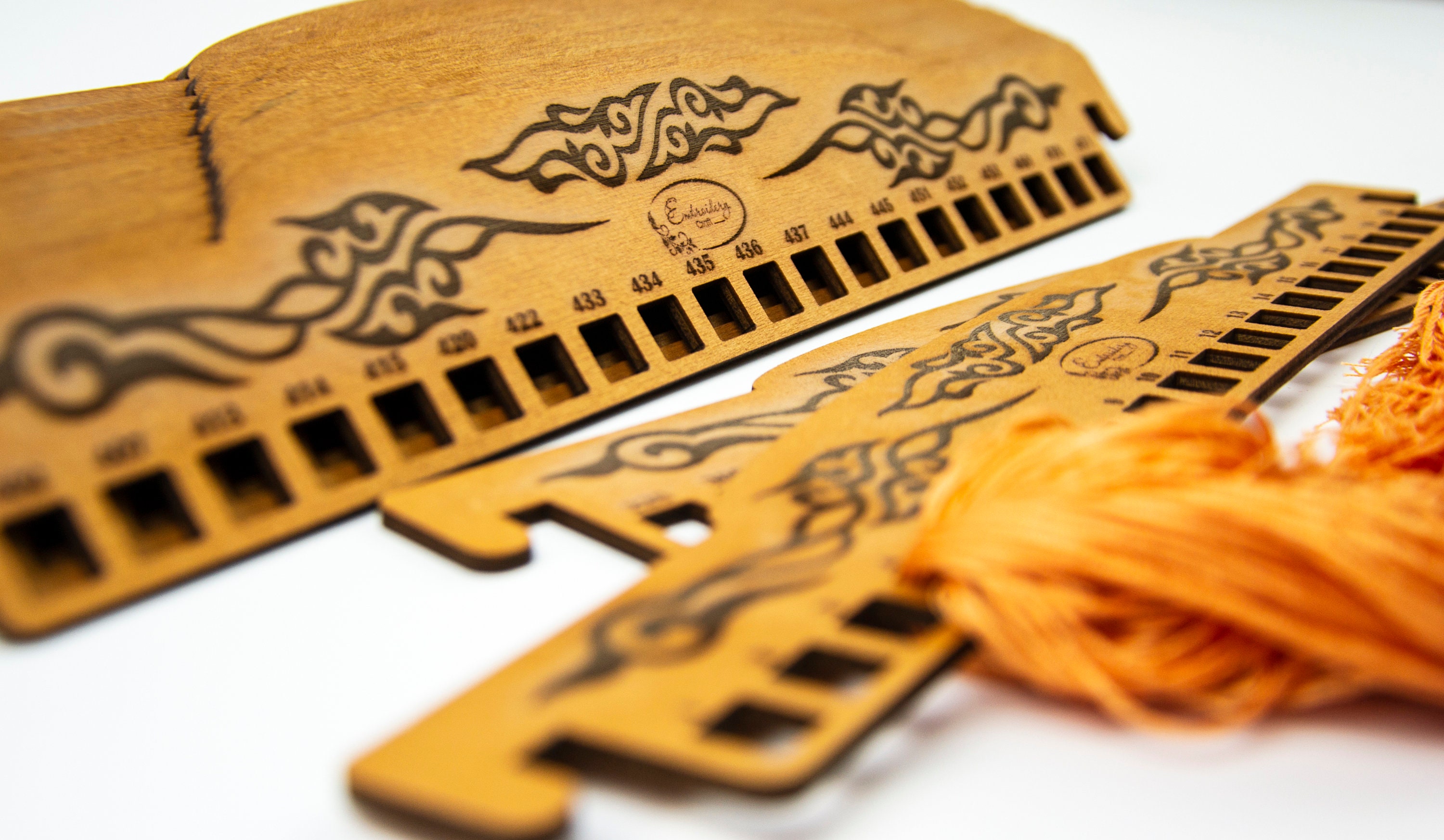 Wooden Set Hanging Thread Organizer Organizer for Floss - Etsy