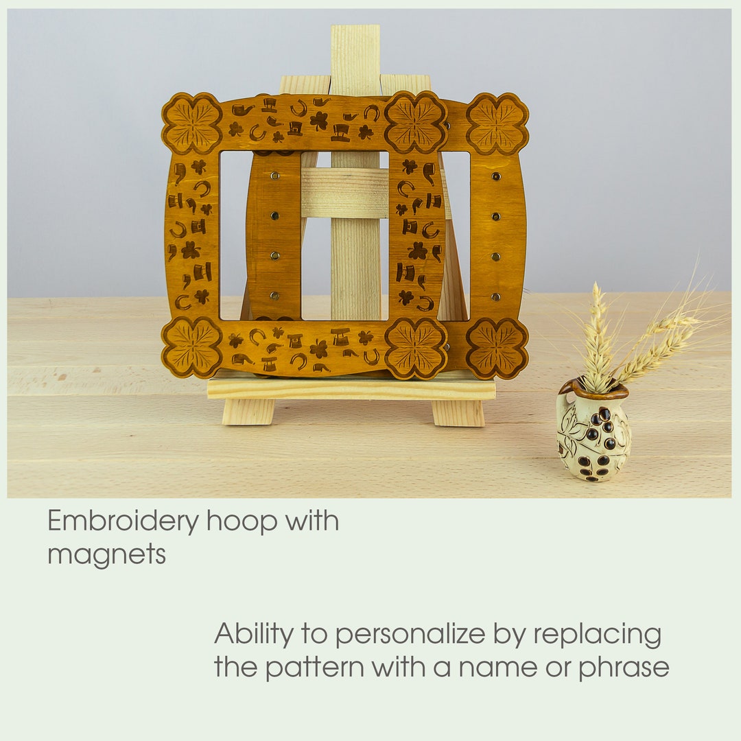 Personalized Magnetic Embroidery Display Frame With Stand, Plywood ...