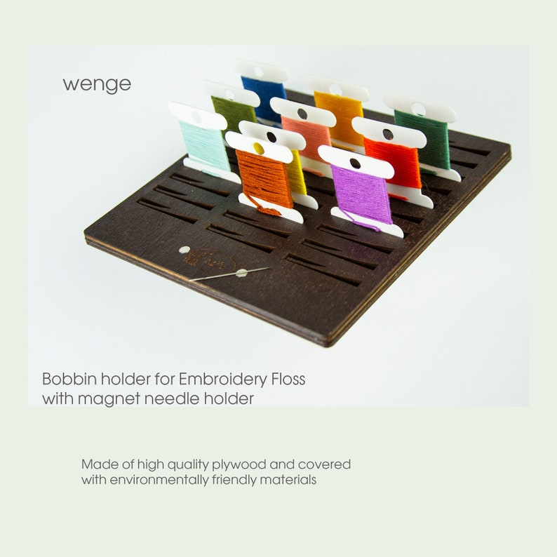 Bobbin Holder for Embroidery Floss With Magnetic Needle Keeper, 30 ...