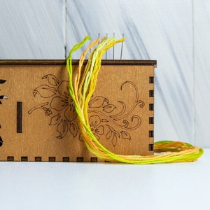 Custom Wooden Needle Organizer Box | 200 Slot Needle Holder for ...