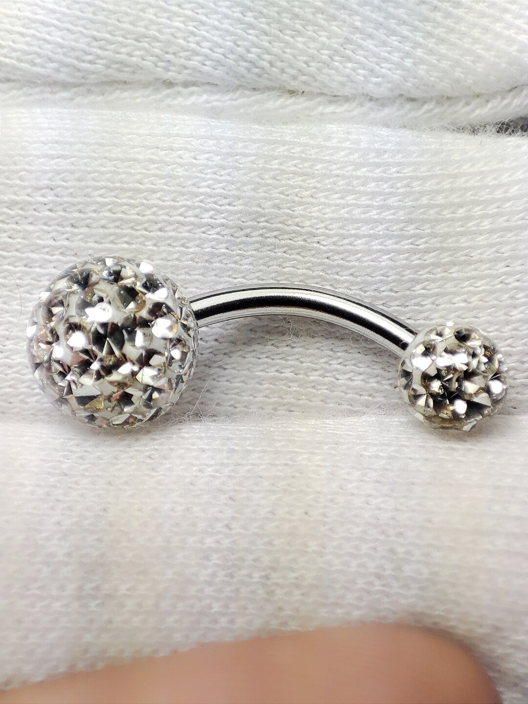 Ferido Crystal Balls Belly Rings Epoxy Coated 5mm and 8mm 14g Czech ...