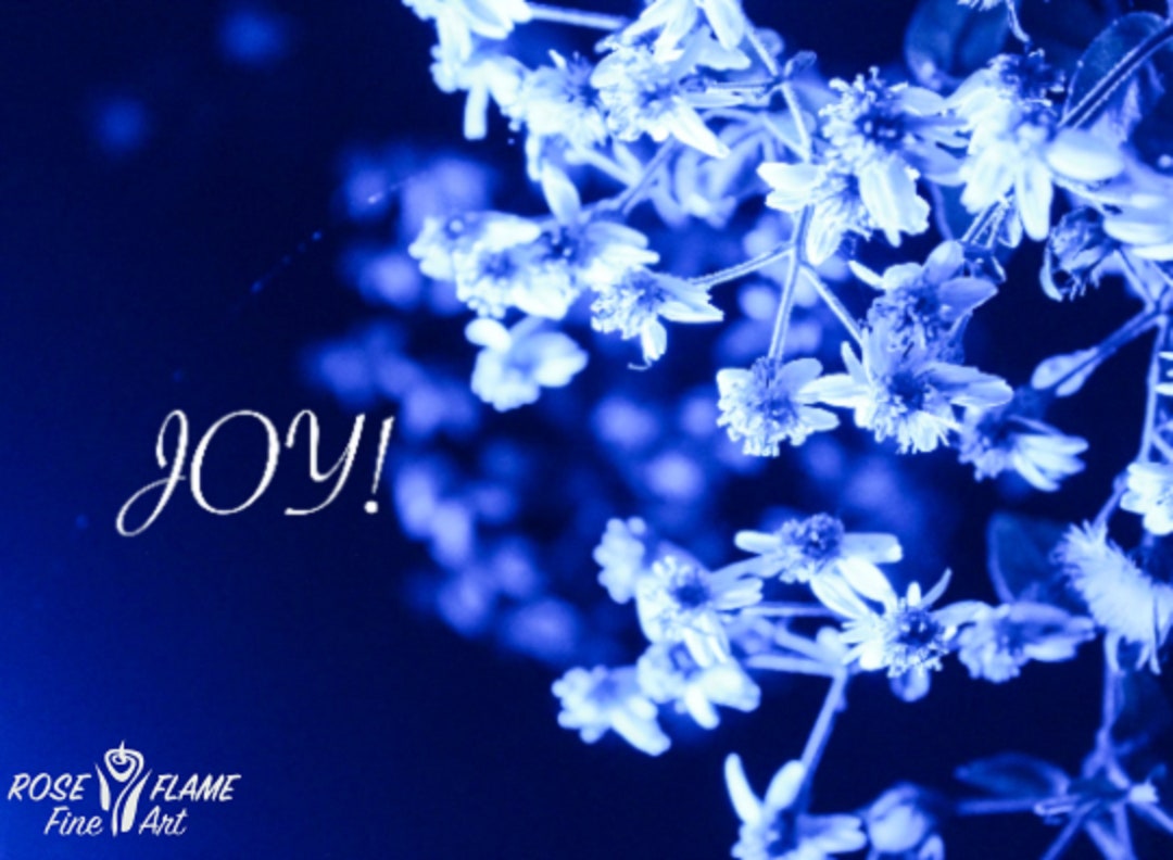 Blue Joy Premium 5x7 Blank Folded Card Frameable & Giclee Printed ...