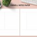 Printable Cornell Notes Paper, Lined Paper, Dotted Grid Paper, Grid ...