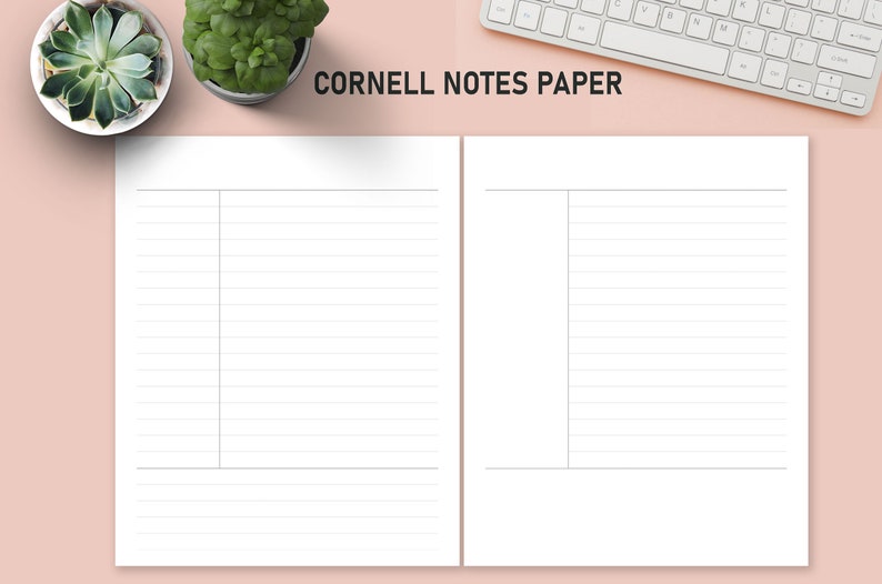 Printable Cornell Notes Paper, Lined Paper, Dotted Grid Paper, Grid ...