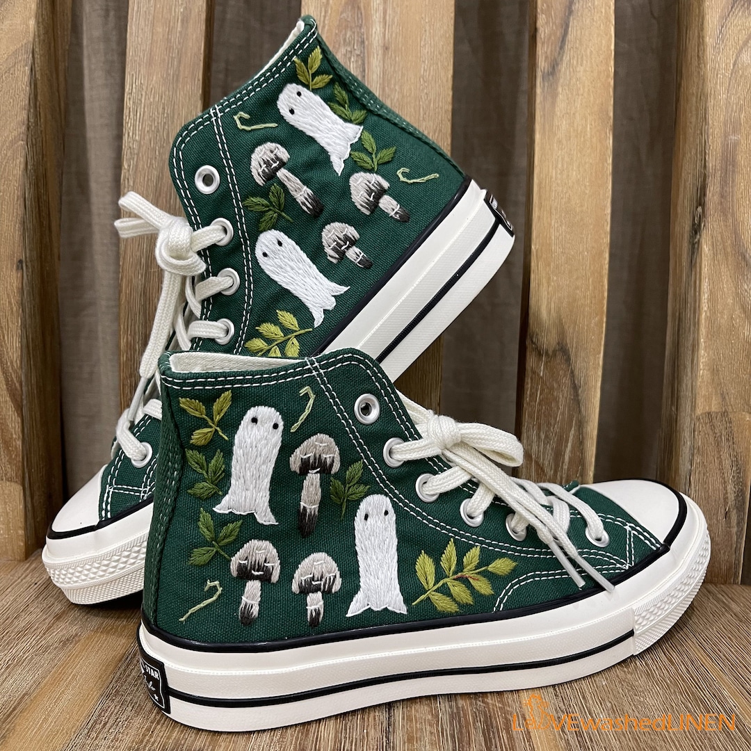 Custom Converse Chuck Taylor Embroidered/ Ghost Embroidered Converse ...