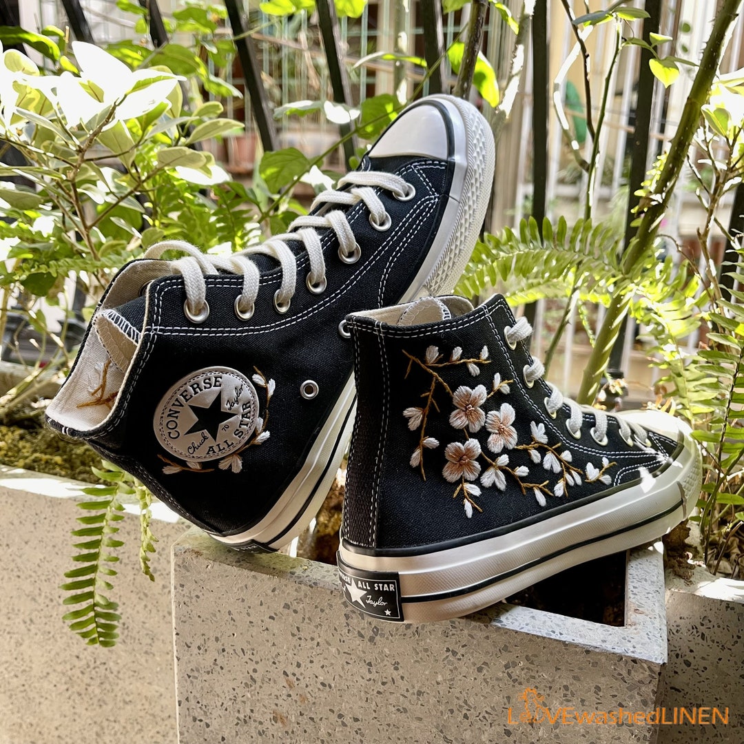 Custom Embroidered Converse High Tops Chuck Taylor 1970s/ - Etsy