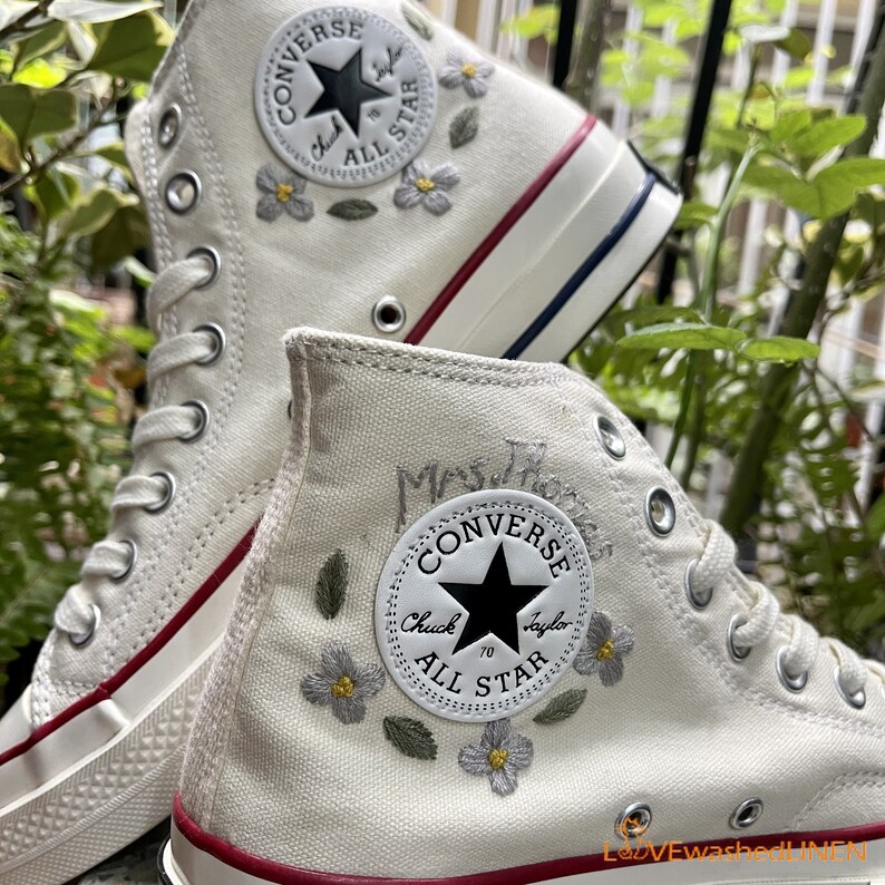 Custom Embroidered Converse High Tops/ Custom Converse Chuck - Etsy