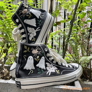 Custom Converse Chuck Taylor Embroidered/ Ghost Embroidered Converse ...