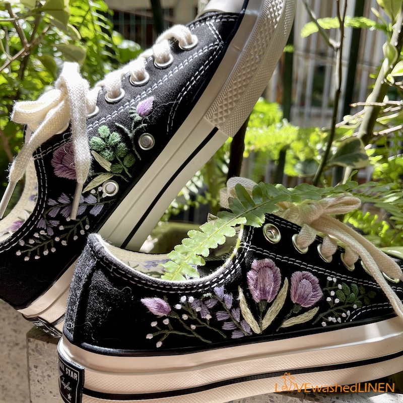 Floral Converse - Etsy