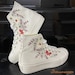 Wedding Flowers Embroidered Sneakers/ Custom Shoes Platform/ Bridal ...