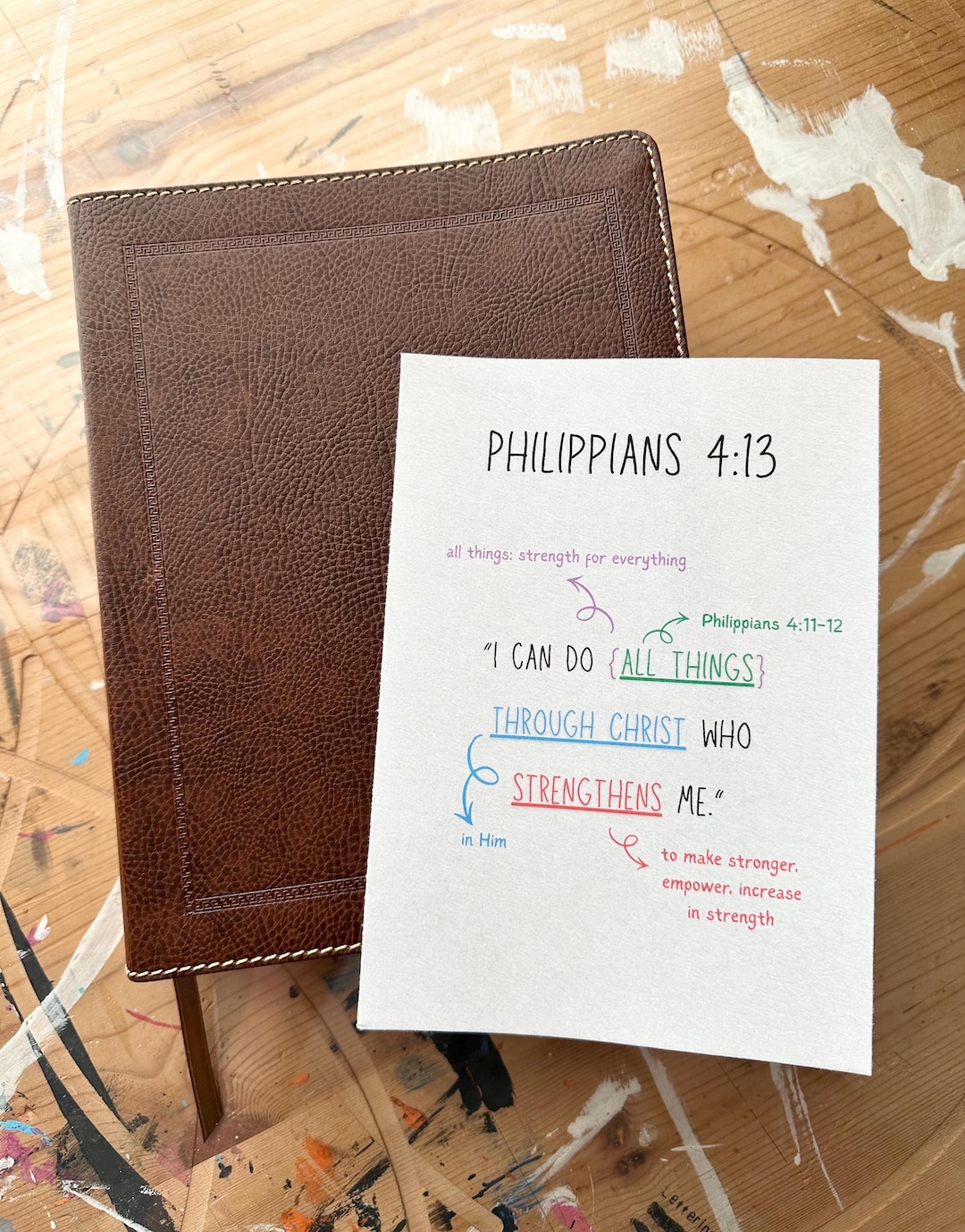Philippians 4:13 Loaded Bible Printout | Bible Philippians 4-13 | Tip ...
