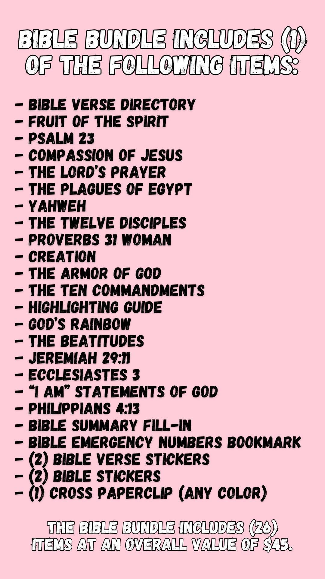 Bible Bundle, Bible Bundle of Tip Ins, Bible Tip In, Bible Inserts ...