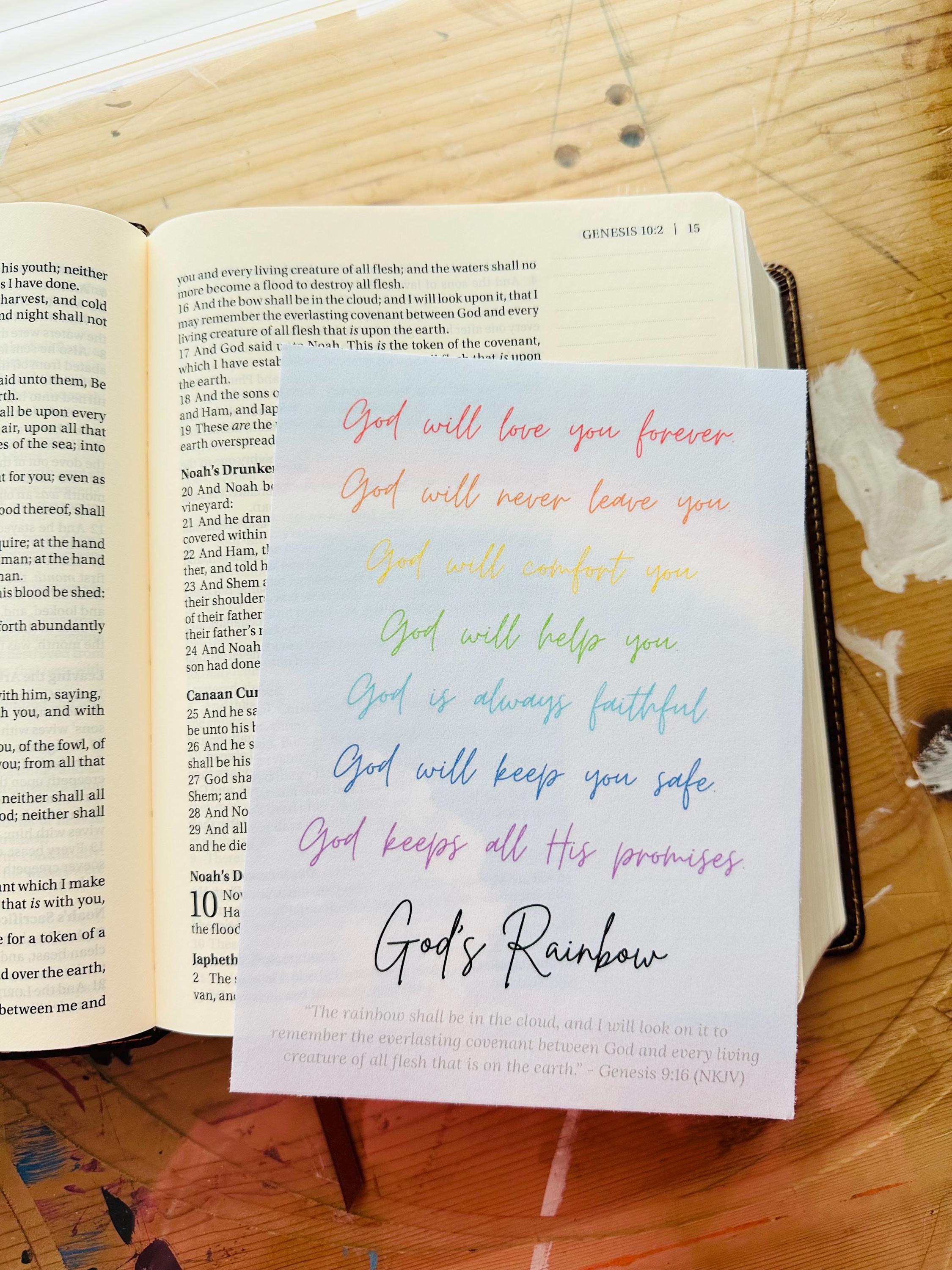 God's Rainbow Loaded Bible Printout | God's Rainbow | Tip in | Bible ...