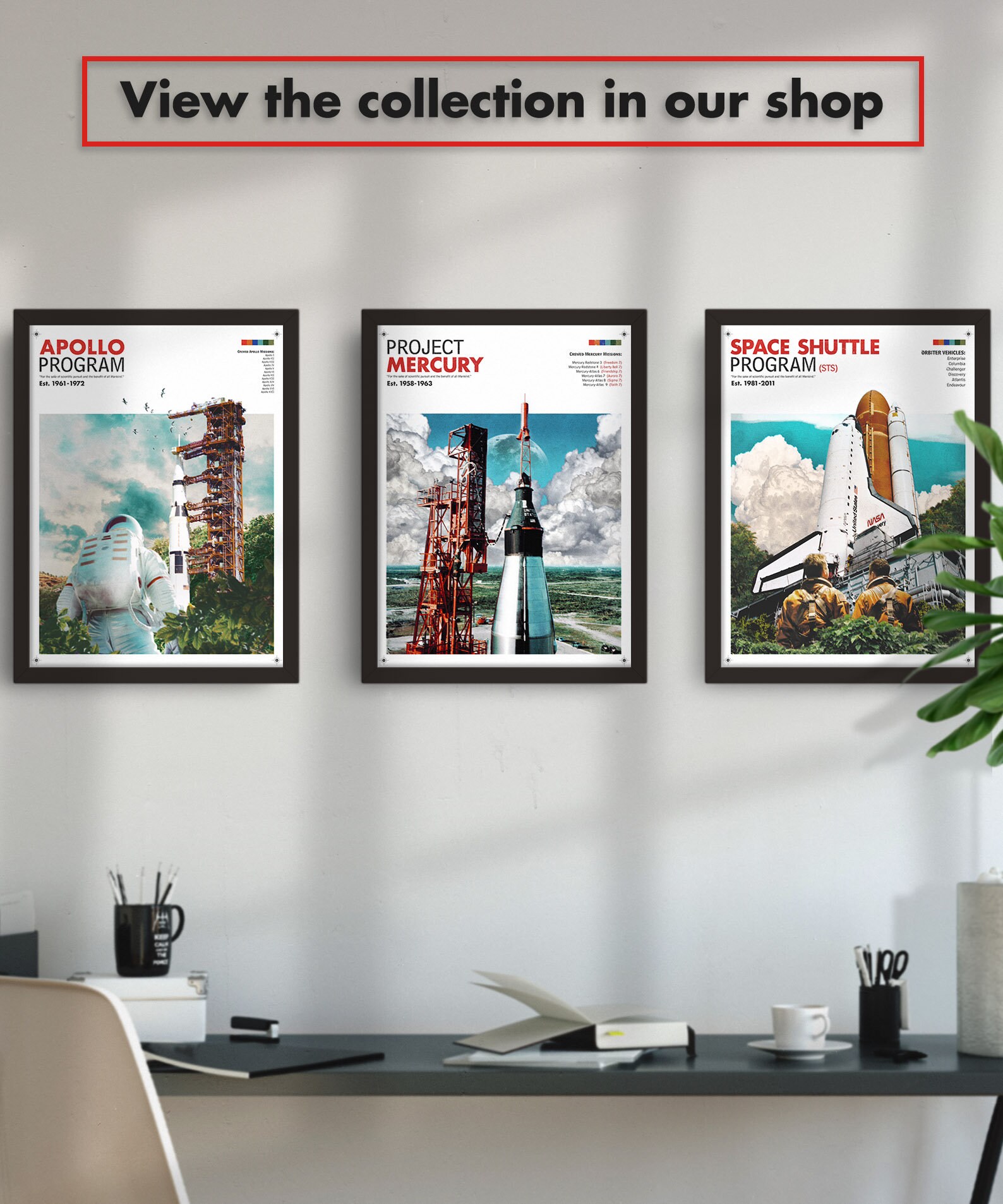 Space Shuttle Launch retro NASA Inspired Poster, Vintage Space Collage ...