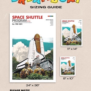 Space Shuttle Launch (retro NASA Inspired Poster, Vintage Space Collage ...