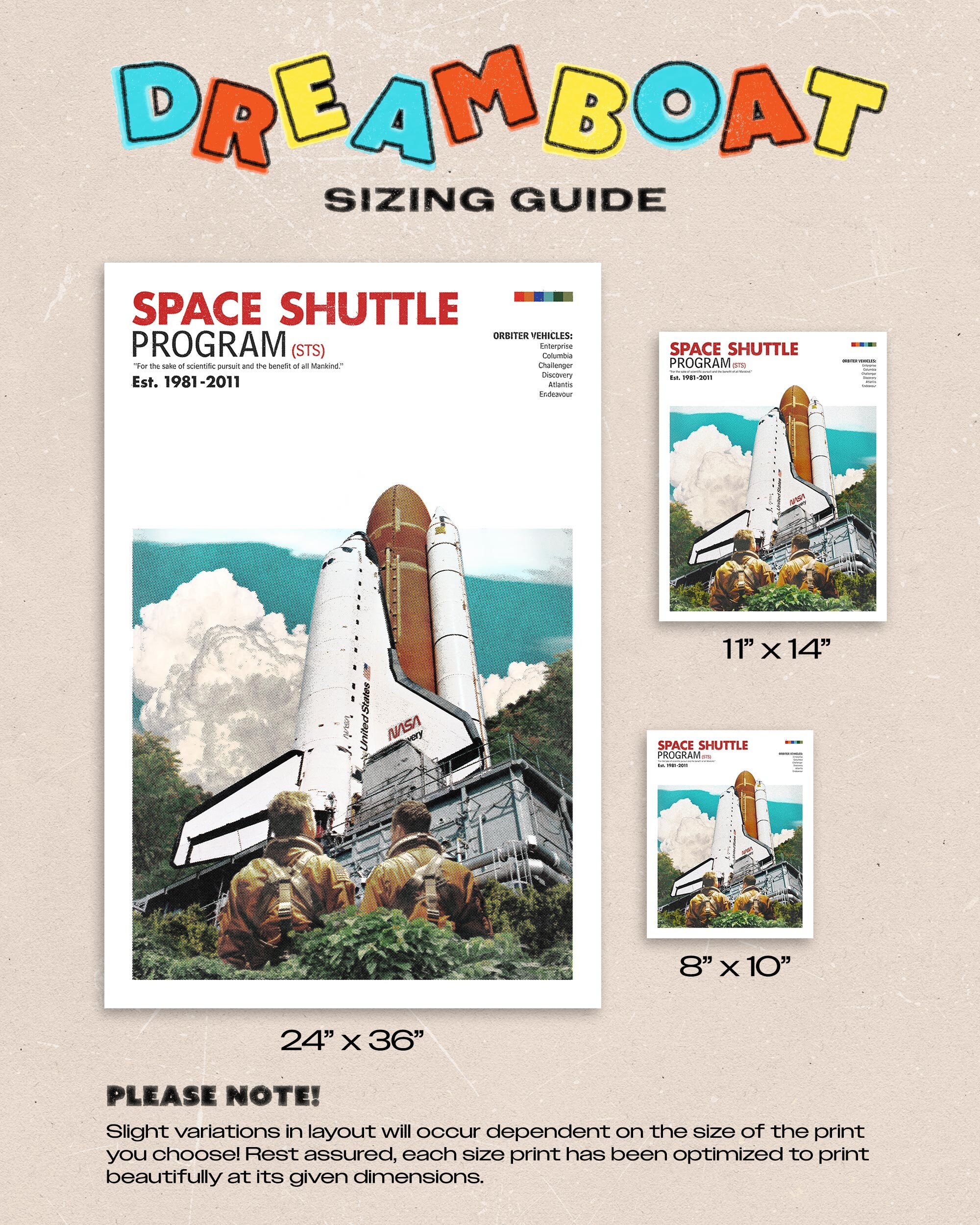 Space Shuttle Launch retro NASA Inspired Poster, Vintage Space Collage ...