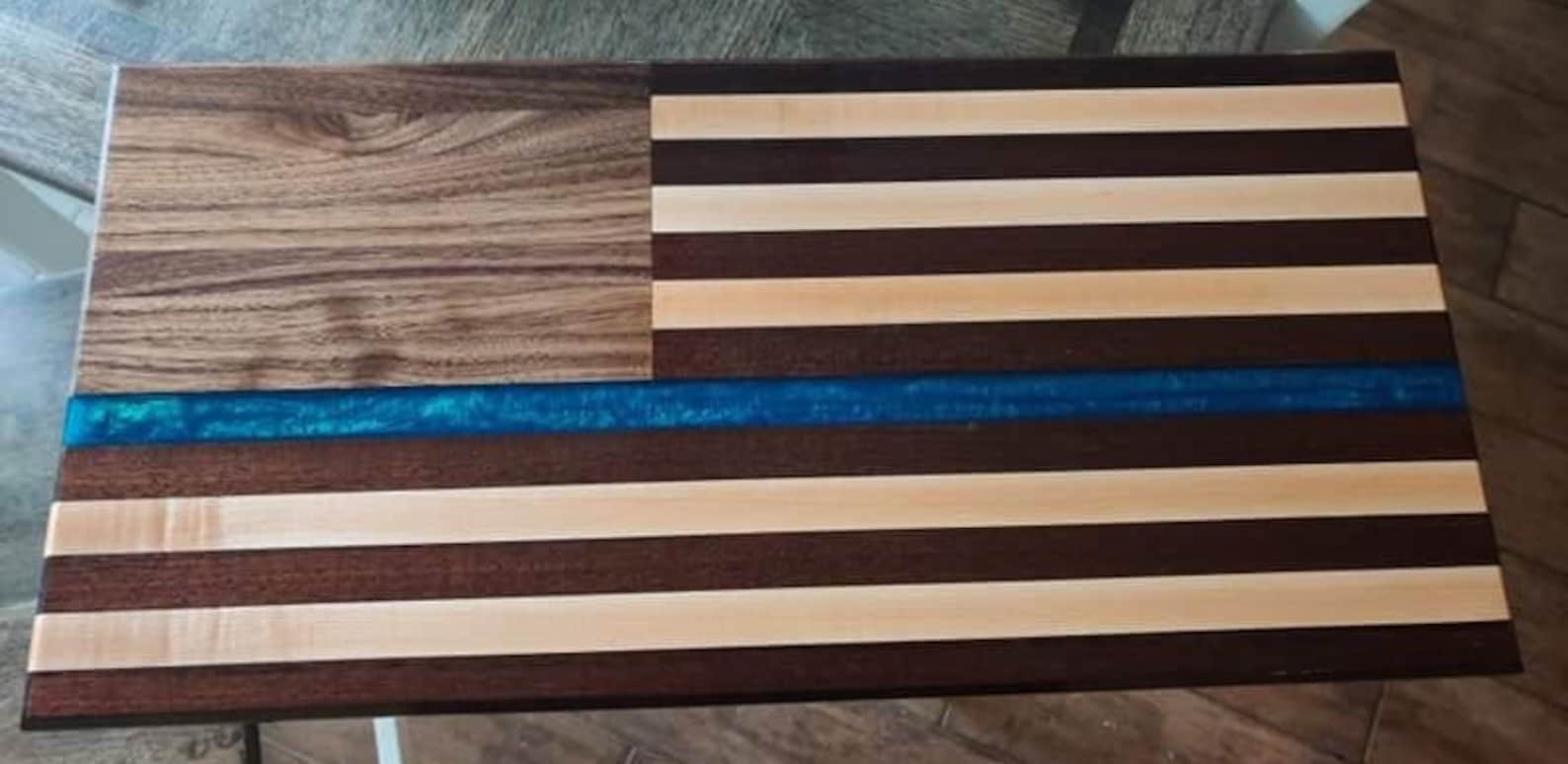 Thin Blue Line Cutting Board - Etsy