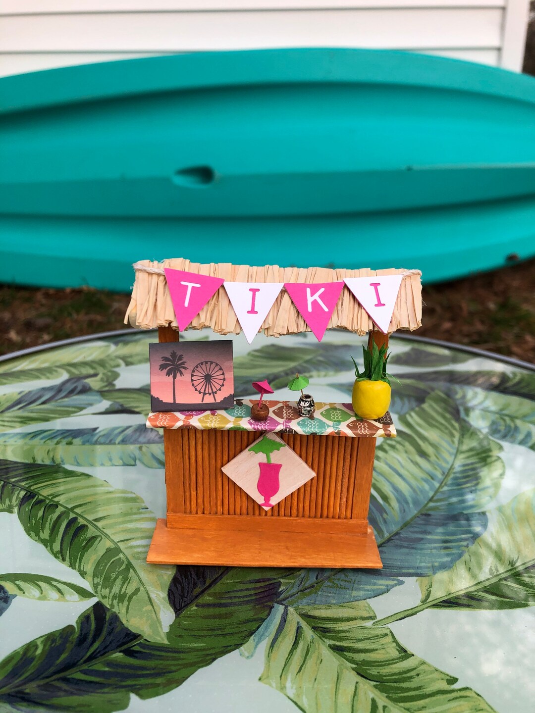 Mini Tiki Bar 3 Tiki Ferris Handmade 4 In Tiki Bar Scene Etsy