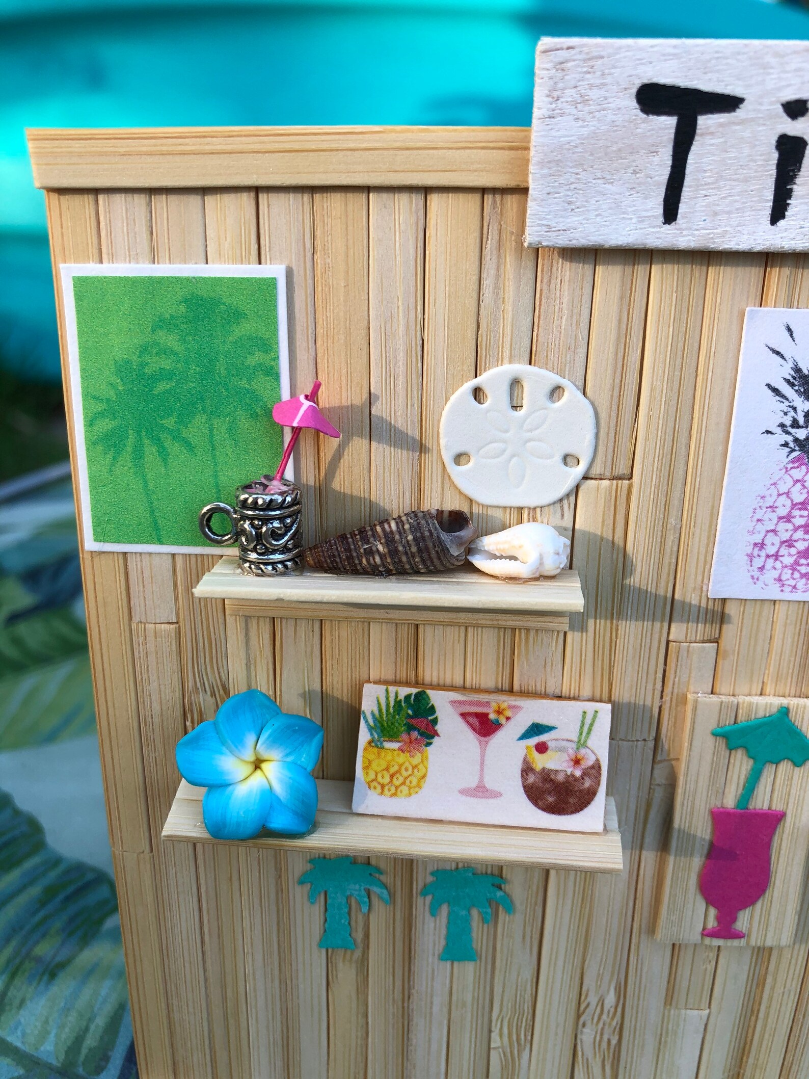 Tiki Bar Wall Handmade Bamboo Tiki Decor Hawaiian Luau Party Decor ...