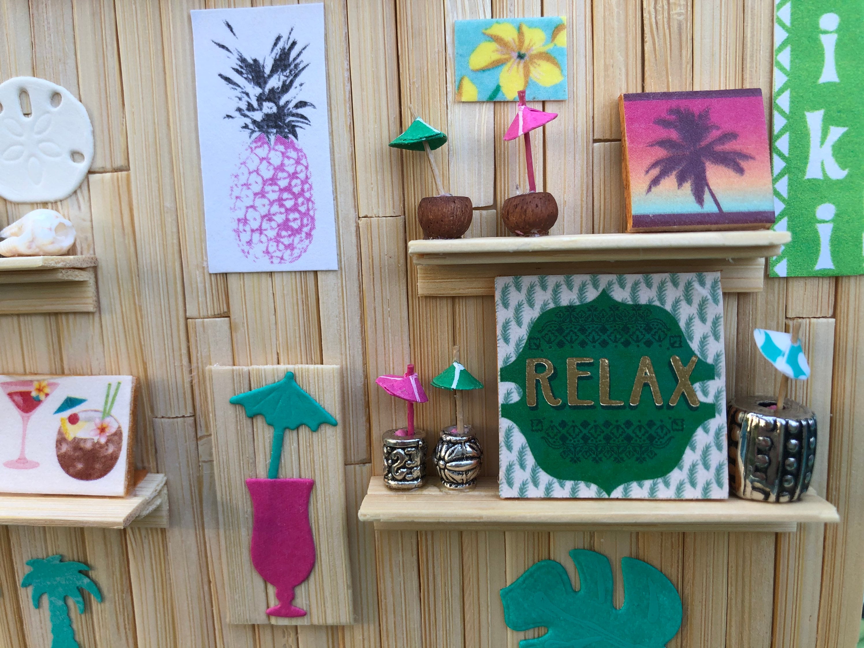 Tiki Bar Wall Handmade Bamboo Tiki Decor Hawaiian Luau Party Decor ...