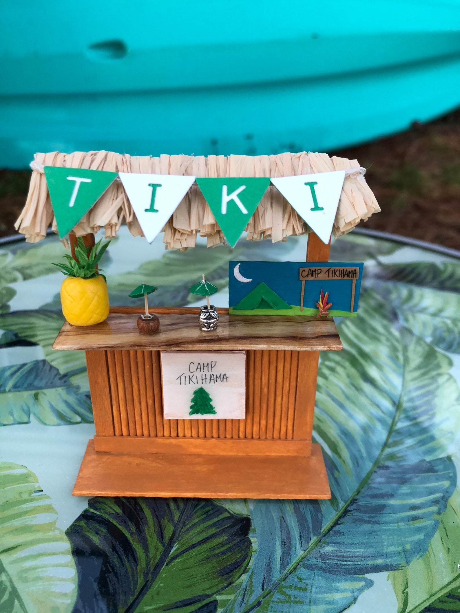 Camp Tikihama Tiki Mini Tiki Bar 5 Miniature Tiki Decor 4 | Etsy