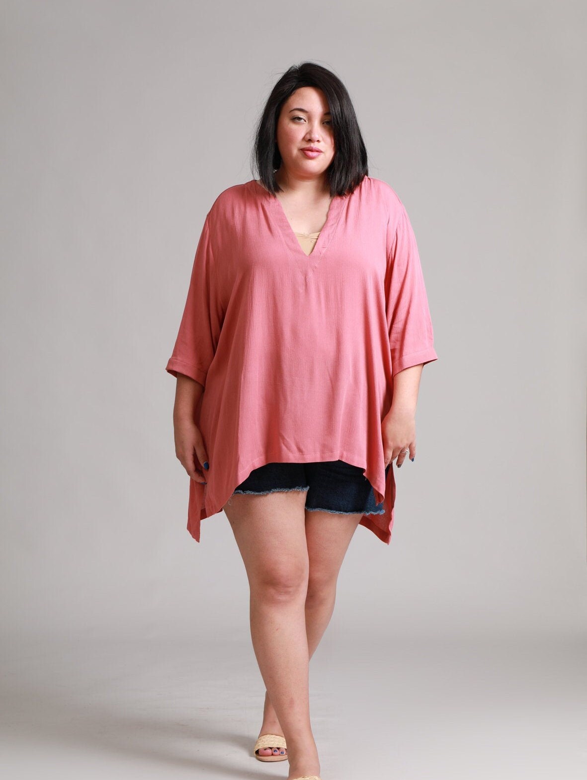 Black Tunic Shirt Mini Crinkle Dress Versatile Clothe - Etsy