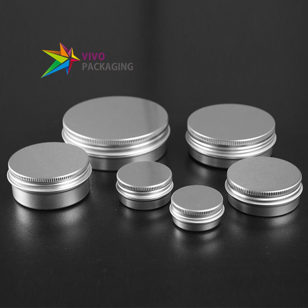 Aluminum Tin Container With Screw Cap: Cosmetic Balm, Salve & Cream ...