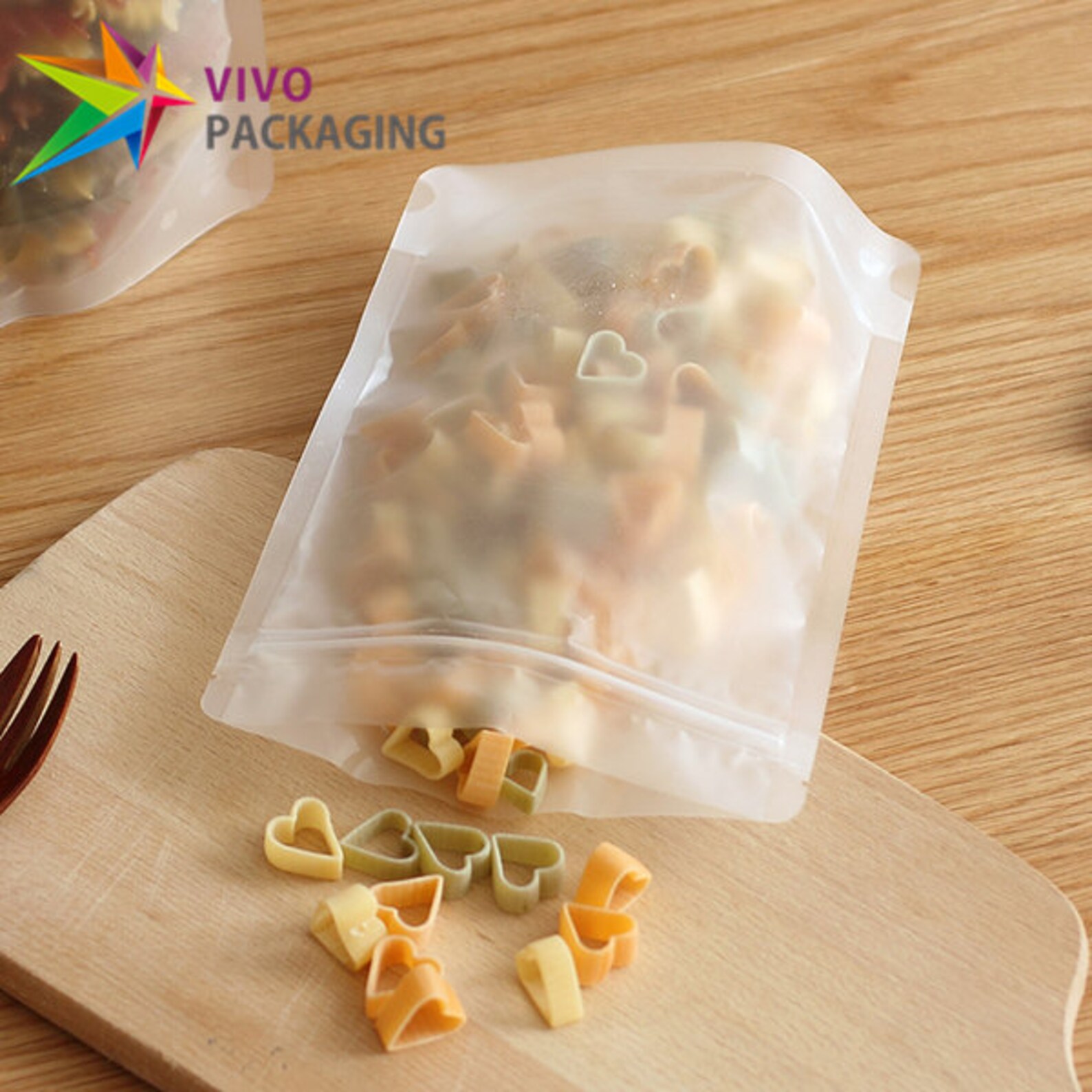 Frosted Clear Stand up Doy Pouch Bag With Ziplock. Food Grade Packaging ...