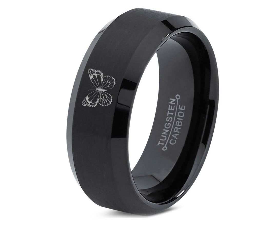 Flying Butterfly Ring | Women's Wedding Rings | Black Tungsten Rings ...