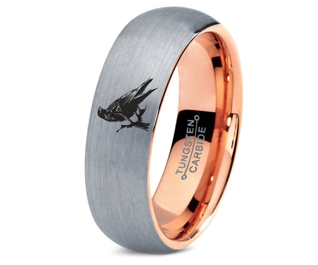 Crow Band Ring | Simple Wedding Jewelry | Women's Tungsten Ring ...