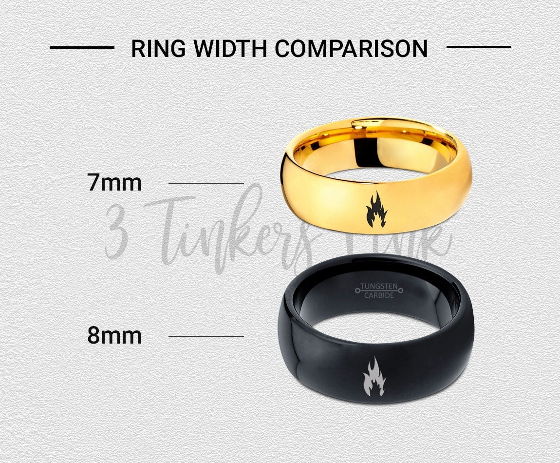Fire Flame Ring Flame Statement Rings Wedding Band Sets - Etsy