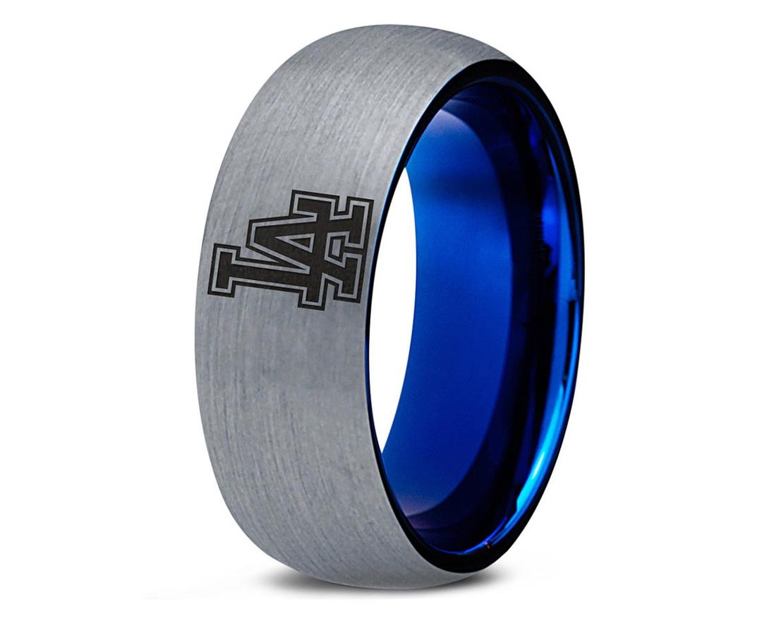 Los Angeles Dodgers Ring, World Champions, Bule Tungsten Ring, Men ...