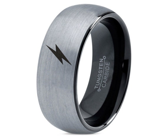 Silver Engraved Lightning Bolt Ring Engagement Gifts for - Etsy