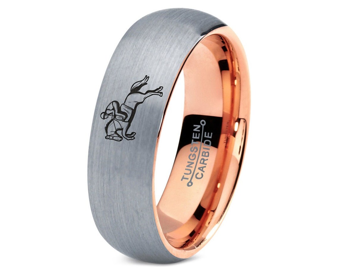 Minimalist Ring | Racer Ring | Horse Racing Ring | Men's Gray Wedding ...