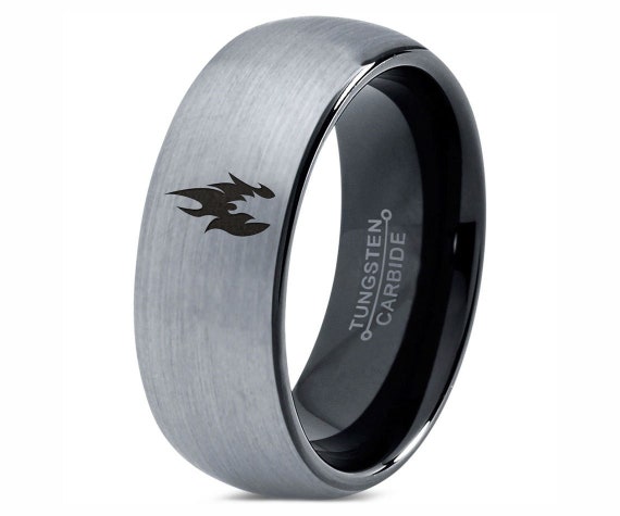 Fire Flame Ring Flame Statement Rings Wedding Band Sets - Etsy