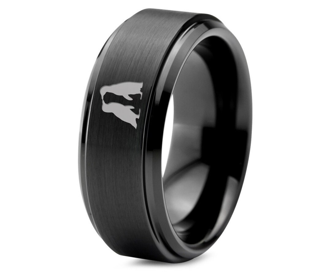 Penguin Ring for Wife, Couple Promise Ring, Tungsten Ring for Women ...