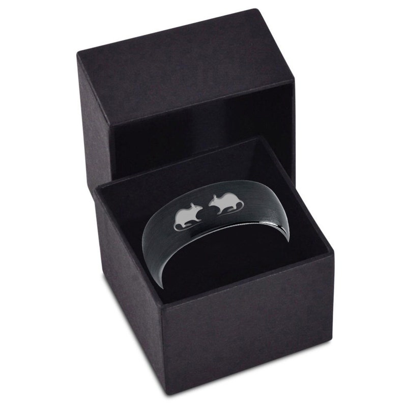 Rat Mouse Ring, Animal Lover Jewelry, Tungsten Women's Ring, Engraved ...