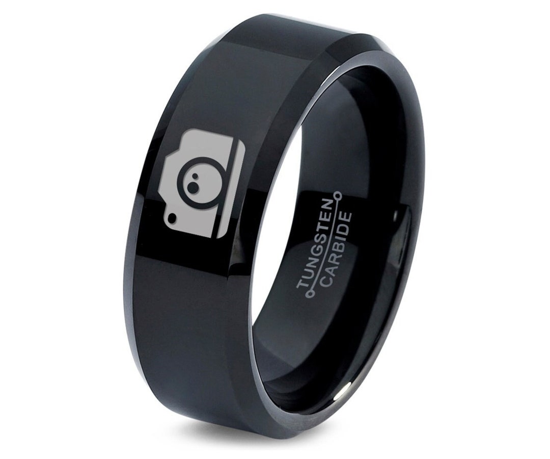 DSLR Camera Ring - Capture Life Ring - Polished Wedding Rings - Him and ...