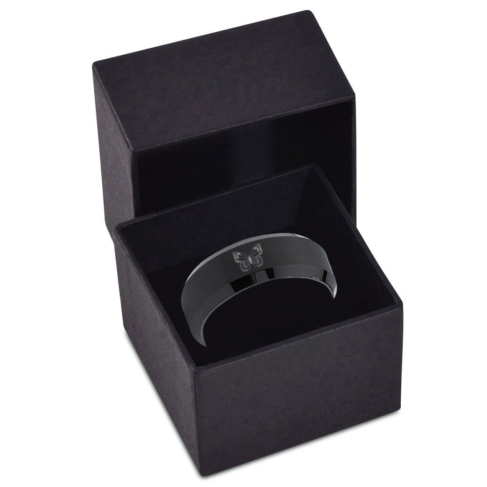 Flying Butterfly Ring | Women's Wedding Rings | Black Tungsten Rings ...