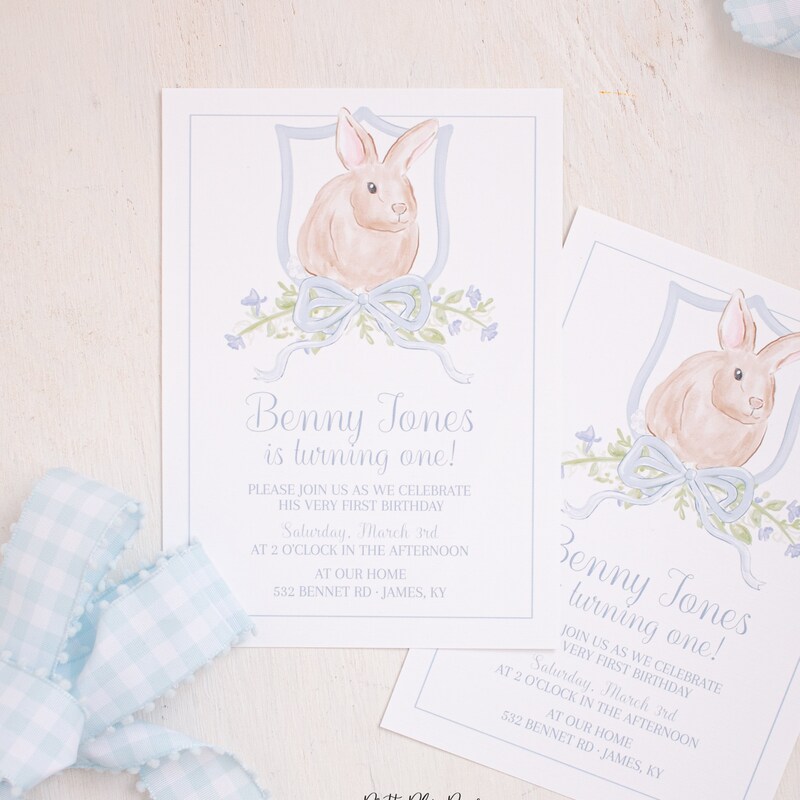 Bunny Invitations - Etsy