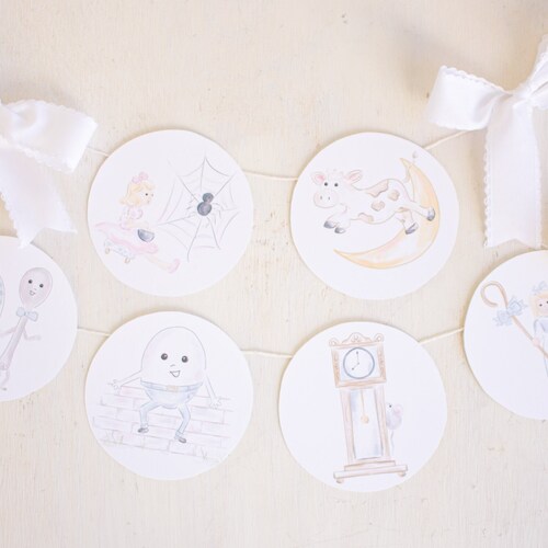 Watercolor Mother Goose Birthday Backdrop Printable Party - Etsy