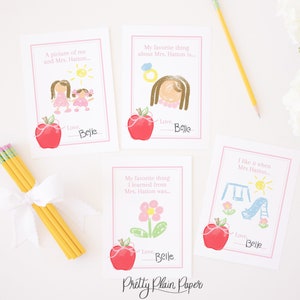 Teacher Appreciation | Draw Teacher a Picture | 5x7 Printable | in Pink ...