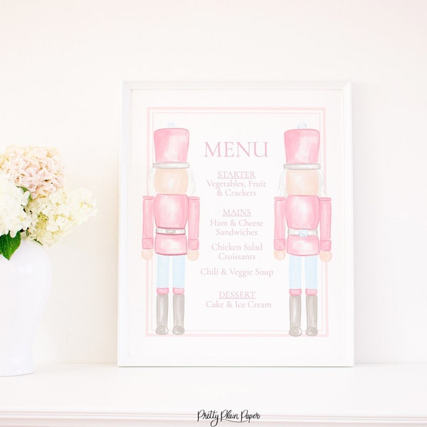 Christmas Menu Nutcracker - Etsy