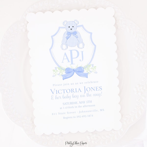 Baby Girl Crest With Teddy Bear - Etsy