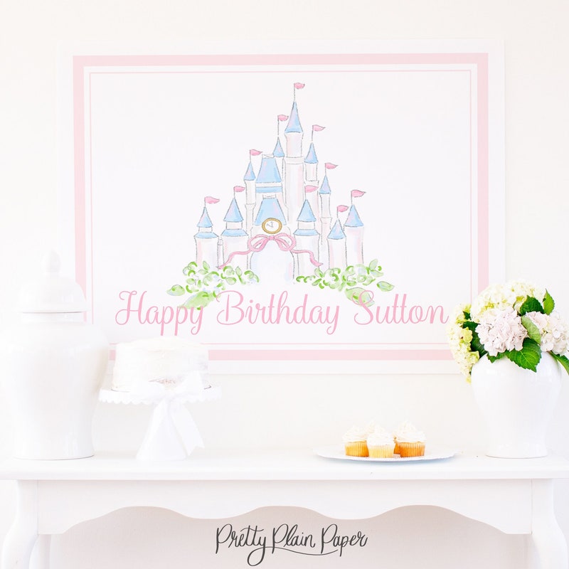 Castle Watercolor - Etsy