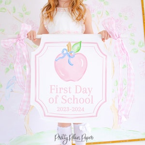 Watercolor Crest Back to School Banner | 24x24 Printable Download ...